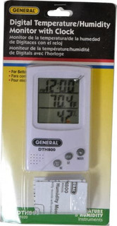 General 5 to 122°F, 30 to 90% Humidity Range, Thermo-Hygrometer DTH800 ...