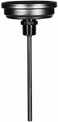 WIKA 9" Stem, 0 to 200° F Bi-Metal Thermometer Back Connected, 1% ...