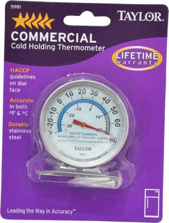 Taylor USA Cooking & Refrigeration Thermometers, Type: Refrigeration ...