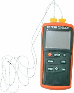 Extech -200 to 1,999°F EasyView Dual Input Thermometer Dual Digital ...