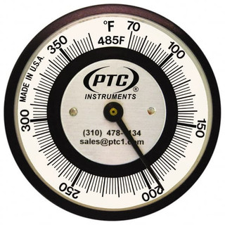 PTC Instruments 70 to 370°F, 2 Inch Dial Diameter, Pipe Surface Clip On ...