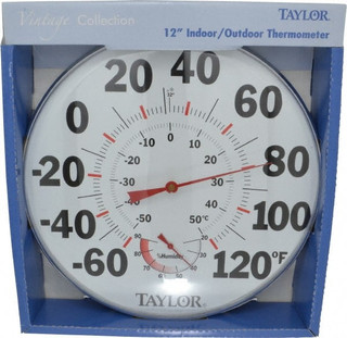 Taylor USA -40 to 120°F, Window and Wall Thermometer 12 Inch Diameter ...