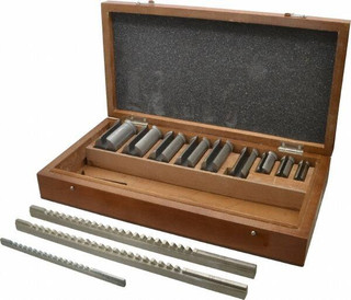 Value Collection 15 Piece, 1/8 to 1/4" Keyway Width, Style B & C Keyway ...