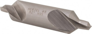 Hertel #8 82° 3/4" Body Diam High Speed Steel Combo Drill & Countersink ...