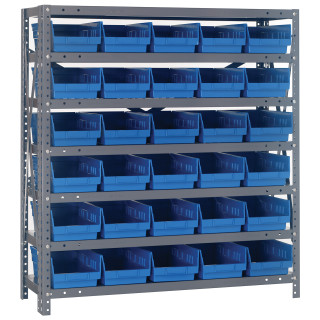 Quantum Storage Systems 1239 Series Economy Shelf Bin Shelving Unit, 12 ...