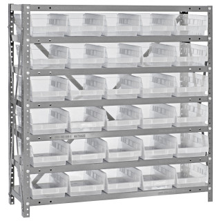 Quantum Storage Systems 1239 Series Economy Shelf Bin Shelving Unit, 12 ...