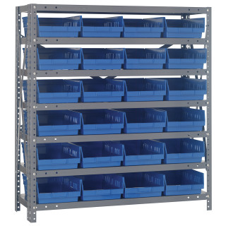 Quantum Storage Systems 1239 Series Economy Shelf Bin Shelving Unit, 12 ...