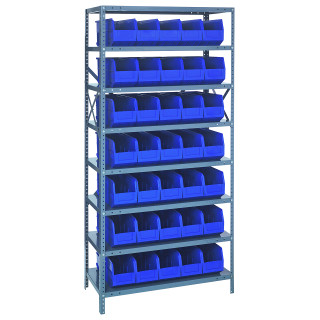 Quantum Storage Systems 1275 Series Stackable Shelf Bin Shelving Unit ...