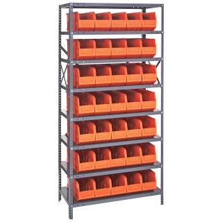 Quantum Storage Systems 1875 Series Stackable Shelf Bin Shelving Units ...