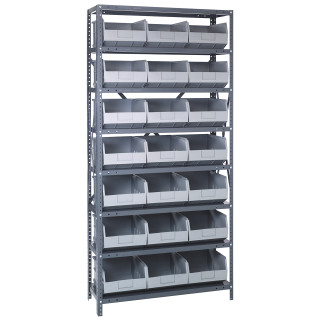 Quantum Storage Systems 2475 Series Stackable Shelf Bin Shelving Unit ...