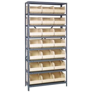 Quantum Storage Systems 2475 Series Stackable Shelf Bin Shelving Unit ...