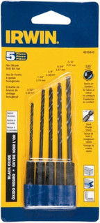 IRWIN 3/32 to 5/32", Oxide Finish, Carbon Steel Jobber Length Drill Bit ...