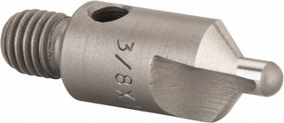 Made in USA 1-1/8" OAL, 3/8" Head Diam, 2 Flute, 100° Incl Angle ...