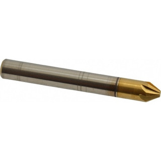 Melin Tool 1/4" Head Diam, 1/4" Shank Diam, 6 Flute 60° Cobalt ...