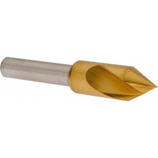 Melin Tool 3/8" Head Diam, 1/4" Shank Diam, 1 Flute 60° Cobalt ...