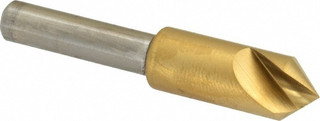 Melin Tool 3/8" Head Diam, 1/4" Shank Diam, 1 Flute 82° Cobalt ...