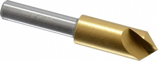 Melin Tool 3/8" Head Diam, 1/4" Shank Diam, 1 Flute 90° Cobalt ...