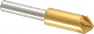 Melin Tool 3/8" Head Diam, 1/4" Shank Diam, 6 Flute 90° Cobalt ...
