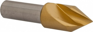 Melin Tool 1/2" Head Diam, 3/8" Shank Diam, 1 Flute 60° Cobalt ...