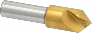 Melin Tool 1/2" Head Diam, 3/8" Shank Diam, 1 Flute 90° Cobalt ...