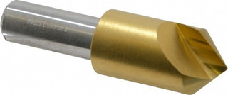 Melin Tool 3/4" Head Diam, 1/2" Shank Diam, 1 Flute 90° Cobalt ...