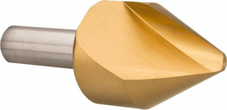 Melin Tool 1-1/4" Head Diam, 1/2" Shank Diam, 1 Flute 60° Cobalt ...