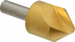 Melin Tool 1-1/4" Head Diam, 1/2" Shank Diam, 1 Flute 82° Cobalt ...