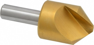 Melin Tool 1-1/4" Head Diam, 1/2" Shank Diam, 1 Flute 90° Cobalt ...