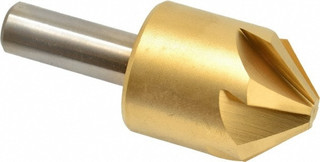 Melin Tool 1-1/4" Head Diam, 1/2" Shank Diam, 6 Flute 90° Cobalt ...