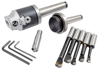 Precise 2" Boring Head Kit with MT2 & MT3 Shanks, Boring Bars & Fly ...