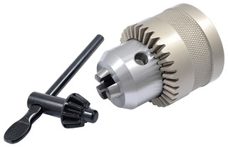 Precise JT33 Chrome-Plated Drill Chuck With Key, 1/32-1/2" Capacity ...