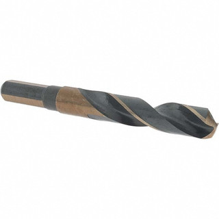 Made in USA 19/32" High Speed Steel, 135° Point, Round with Flats Shank ...