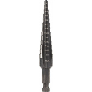 IRWIN 13 Hole Sizes, 1/8 to 1/2" Hole Diam, High Speed Steel, Standard ...