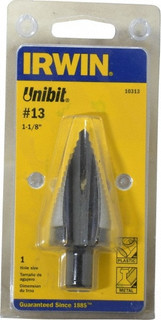 IRWIN 1 Hole Size, 1-1/8" Hole Diam High Speed Steel Standard Point ...