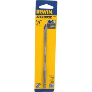 IRWIN 1/4", 1/4" Hex Shank, Bright Finish, High Speed Steel, Spade ...