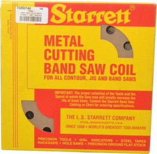 Starrett Band Saw Blade Coil Stock: 1/8" Blade Width, 100' Coil Length ...