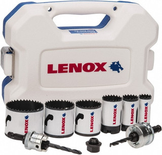 Lenox Electrician's Hole Saw Kit: 9 Pc, 7/8 to 2-1/4" Dia Bi-Metal ...