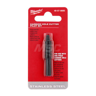 Milwaukee Tool Hole Saw Arbor: 3-Flat Shank, No Pilot 6.35 mm Min Chuck ...