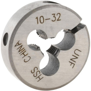 Value Collection Round Die: #10-32, High Speed Steel Adjustable, Right ...