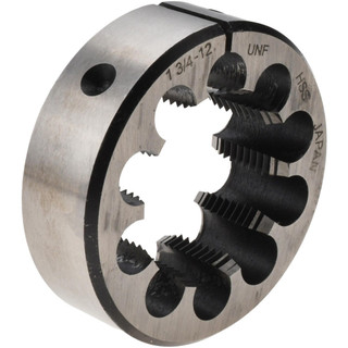 Value Collection Round Die: 1-3/4-12, 3" OD, High Speed Steel ...