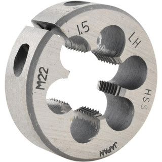 Value Collection Round Die: M22x1.5, 2" OD, High Speed Steel Adjustable ...