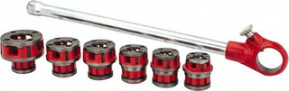 Ridgid 1/8 to 1" 6-Die-Head Pipe Threader Set Compatible with Ridgid OO ...