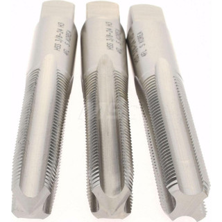Hertel Tap Set: 3/8-24 UNF, 4 Flute, High Speed Steel, Bright Finish 2 ...