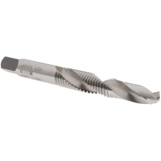 Made in USA Combination Drill Tap: D6, 6H, 2 Flutes, High Speed Steel 0 ...
