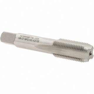 Kennametal Standard Pipe Tap: 1/8-27, NPS, 4 Flutes, High Speed Steel ...