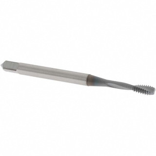OSG Spiral Flute Tap: #4-40 UNC, 2 Flutes, Modified Bottoming, Powdered ...