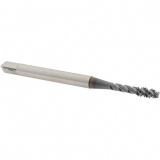 OSG Spiral Flute Tap: #4-40 UNC, 3 Flutes, Modified Bottoming, 2B/3B ...