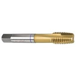 Guhring Spiral Point Tap: #8-36, UNF, 3 Flutes, Plug, 3B, Powdered Metal, TiN Finish 2-1/8" OAL ...