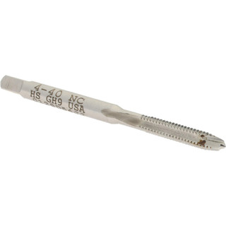 Hertel Spiral Point Tap: #4-40, UNC, 2 Flutes, Plug, High Speed Steel ...