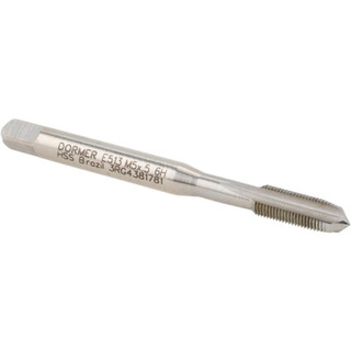 Dormer Pramet Straight Flute Tap: M5x0.5 Metric Fine, 3 Flute, Plug ...